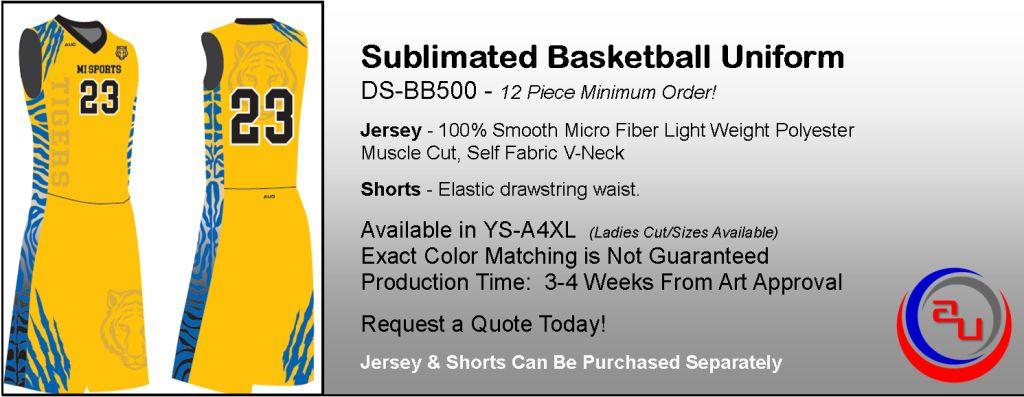 Sublimated Basketball Jerseys and Sublimated Basketball Uniforms