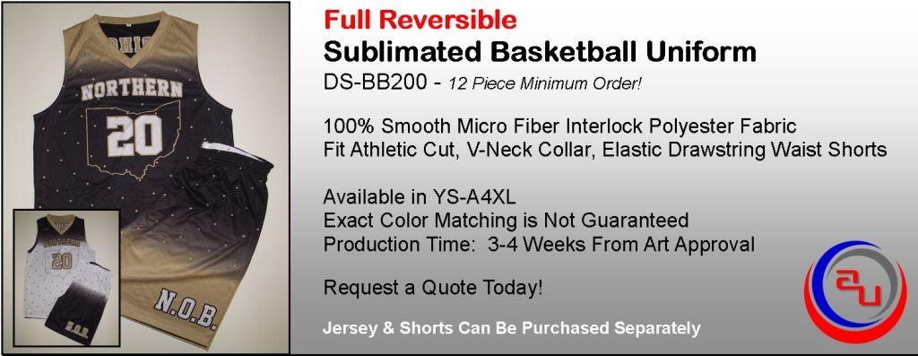 Sublimated Basketball Uniforms| Sublimated Basketball Jerseys