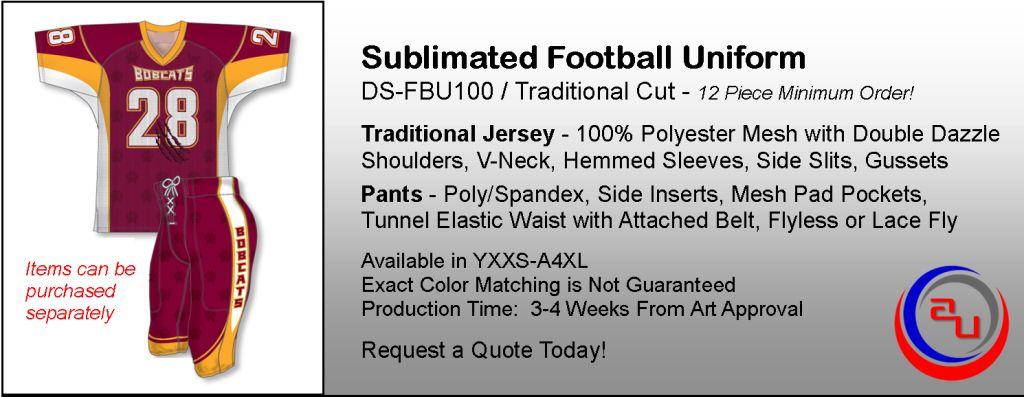 Sublimated Football Jerseys and Sublimated Football Uniforms