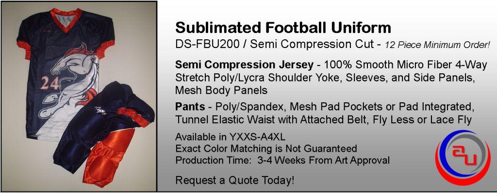 Sublimated Football Jerseys and Sublimated Football Uniforms