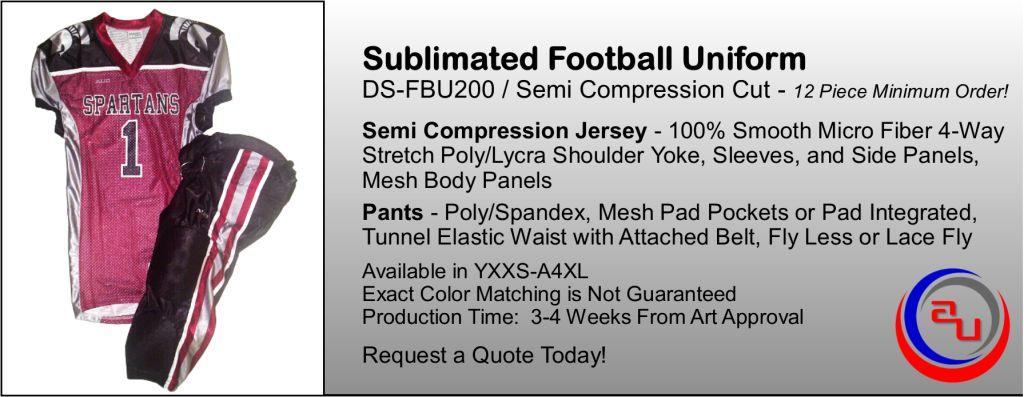 Sublimated Football Jerseys and Sublimated Football Uniforms